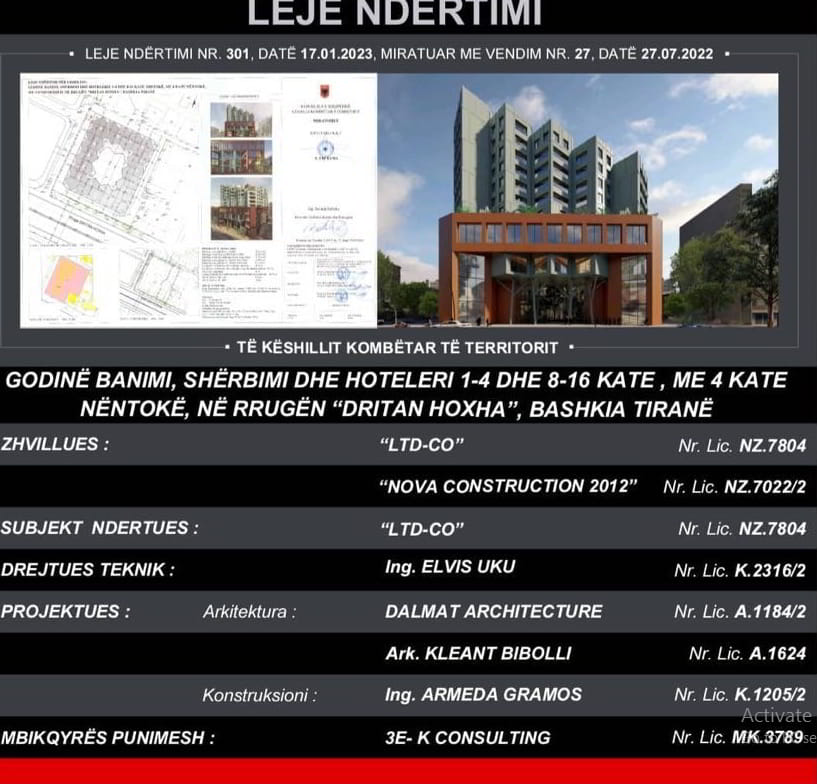 LTD-CO dhe NOVA CONSTRUCTION 2012 | Godine banimi, sherbimi dhe hoteleri 1-4 dhe 8-16 kate, me 4 ...